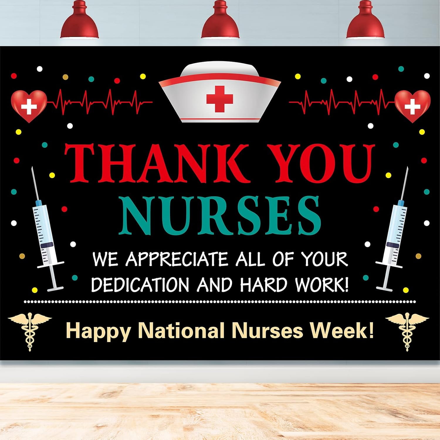 Nurse Appreciation Week Backdrop,Thank You Nurses Backdrop Happy ...