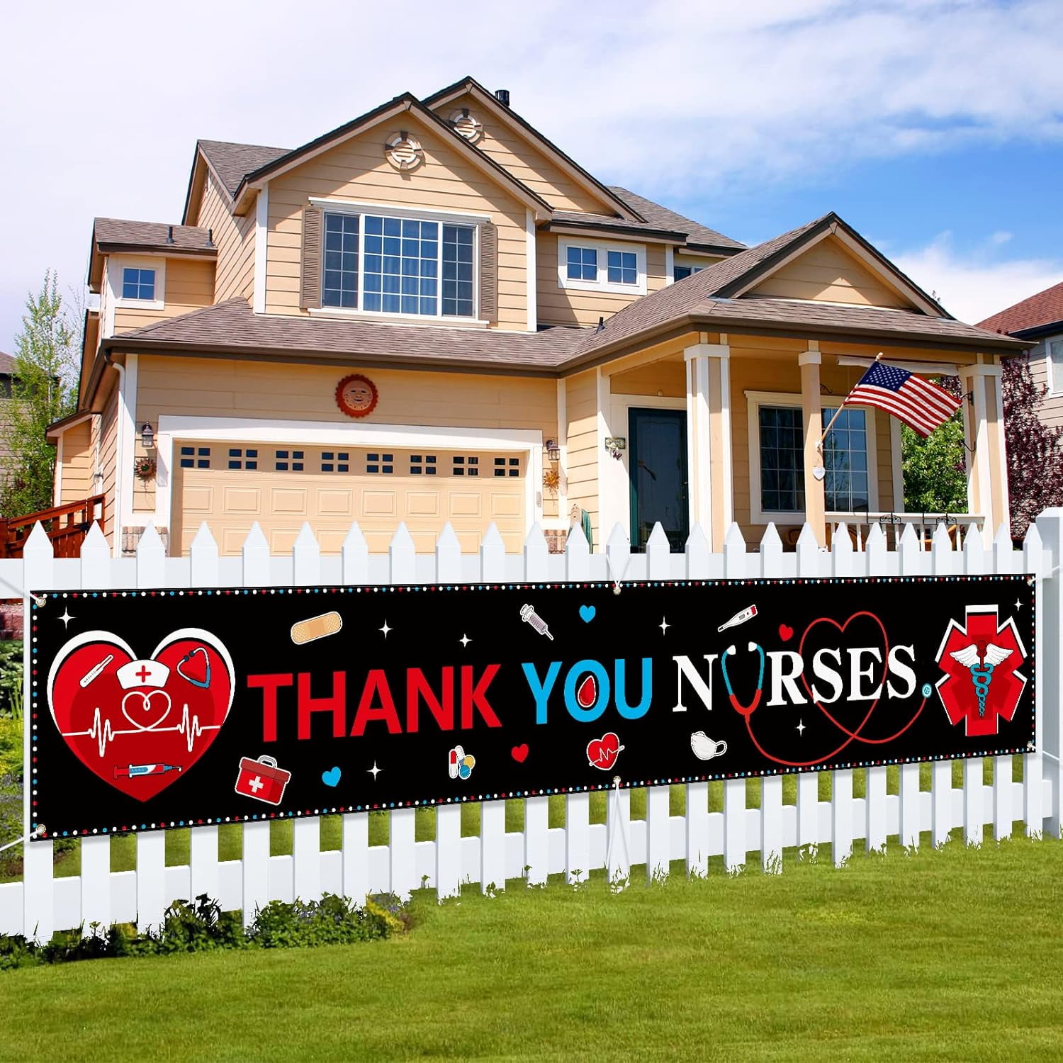 Nurse Appreciation Week Decorations Banner Thank You Nurses Medical ...
