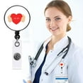 Nurse Badge Buckle Easy To Pull Retractable Badge Holder For Certificatespendanemylar