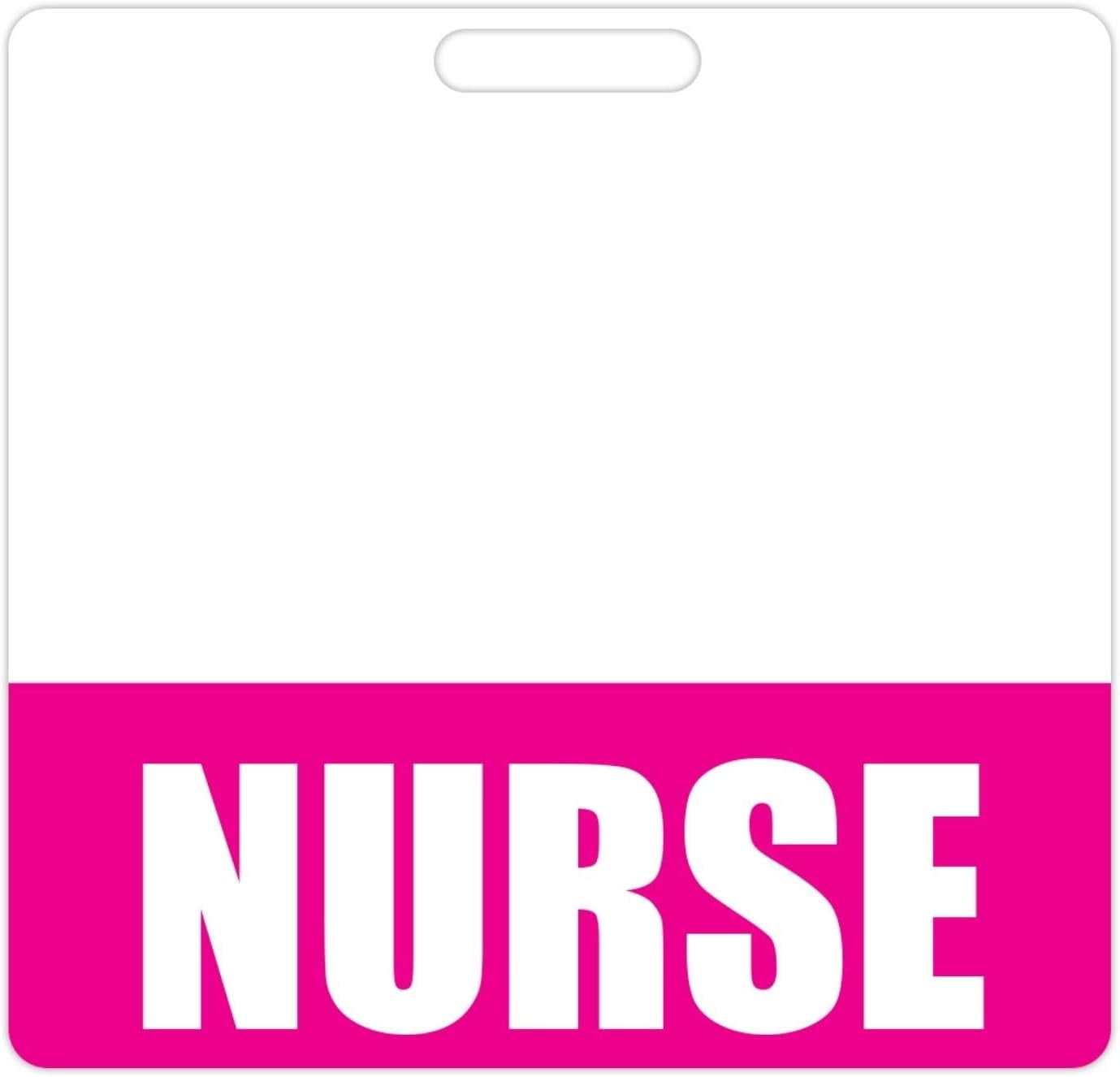 Nurse Badge Buddy (Pink) - Heavy Duty Badge Tags for Nurses - Double ...