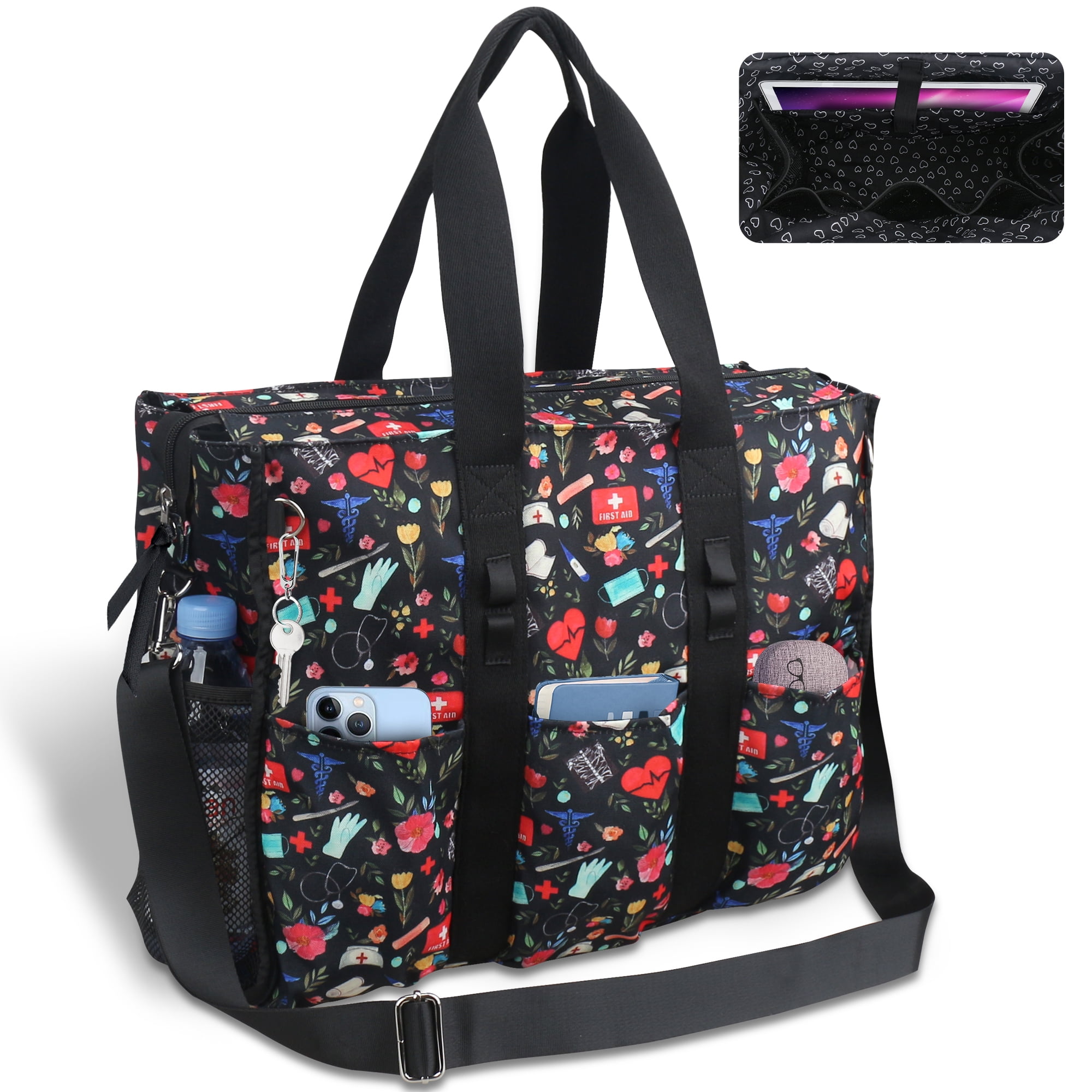 Nurse Bags for Work Nursing Bag Multiple Pockets Waterproof Organizing ...