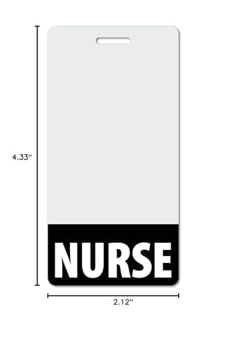Nurse Blue Vertical Badge Buddy ID Backer Card (50 Pcs) - Double Sided ...