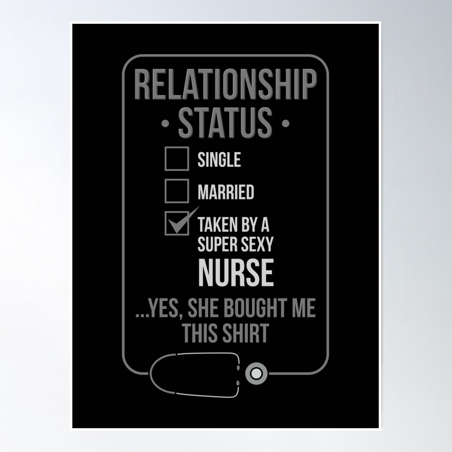 Nurse Boyfriend Poster Wall Art, Modern Wall Decor, 24x36 UNFRAMED ...