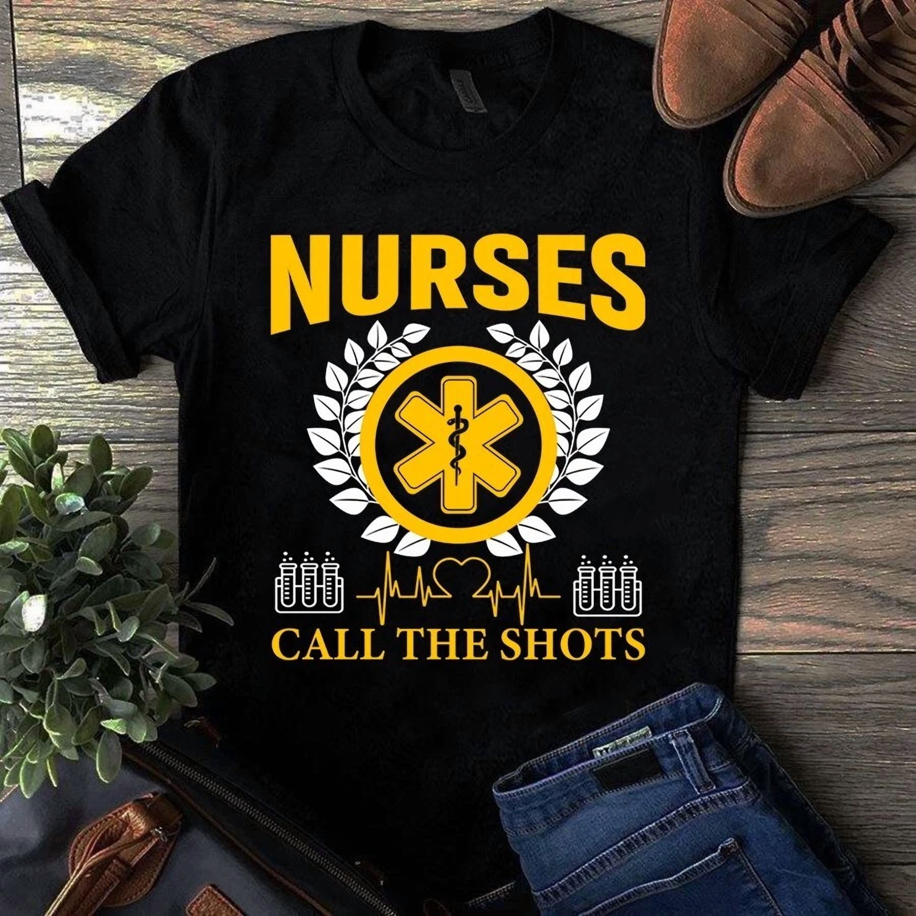 Nurse Call The Shots Nurse Fan Royal Blue/ Black... Tshirt, Vintage T ...