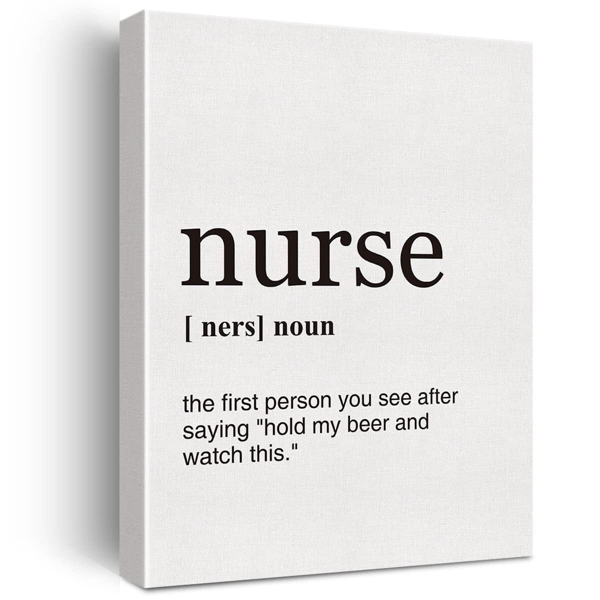 Nurse Definition Canvas Wall Art Decor poster Dictionary Artwork Print ...