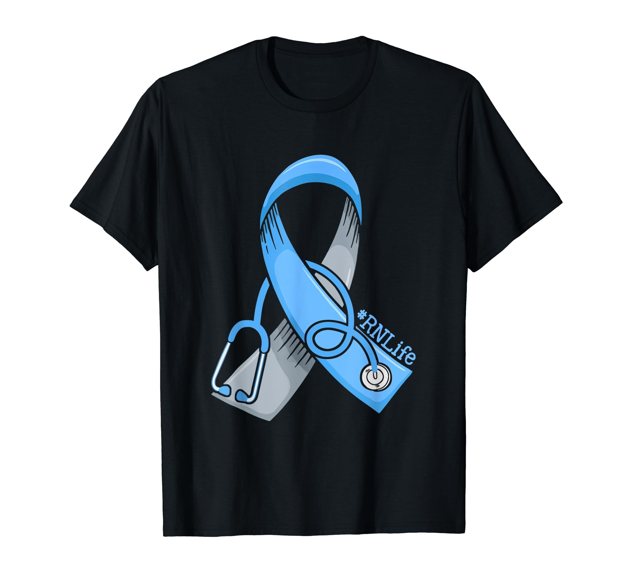 Nurse Diabetes Awareness Blue Ribbon Nursing RN Life T-Shirt - Walmart.com