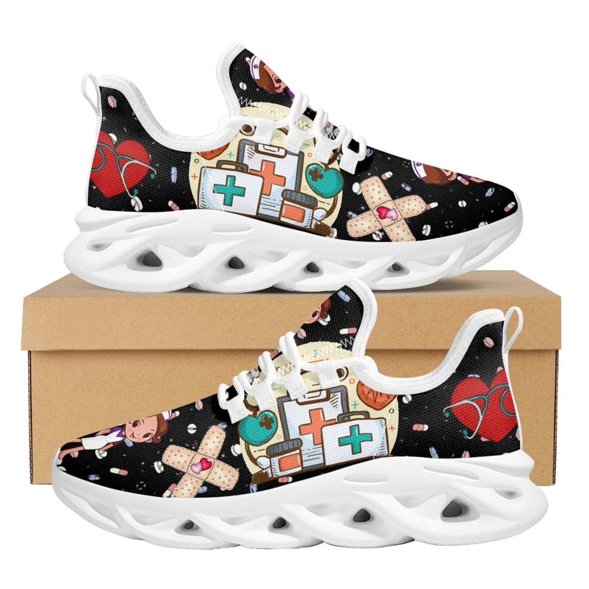 Nurse Doctor Clinical Medical Ladies Sneakers Casual Non-slip Light ...