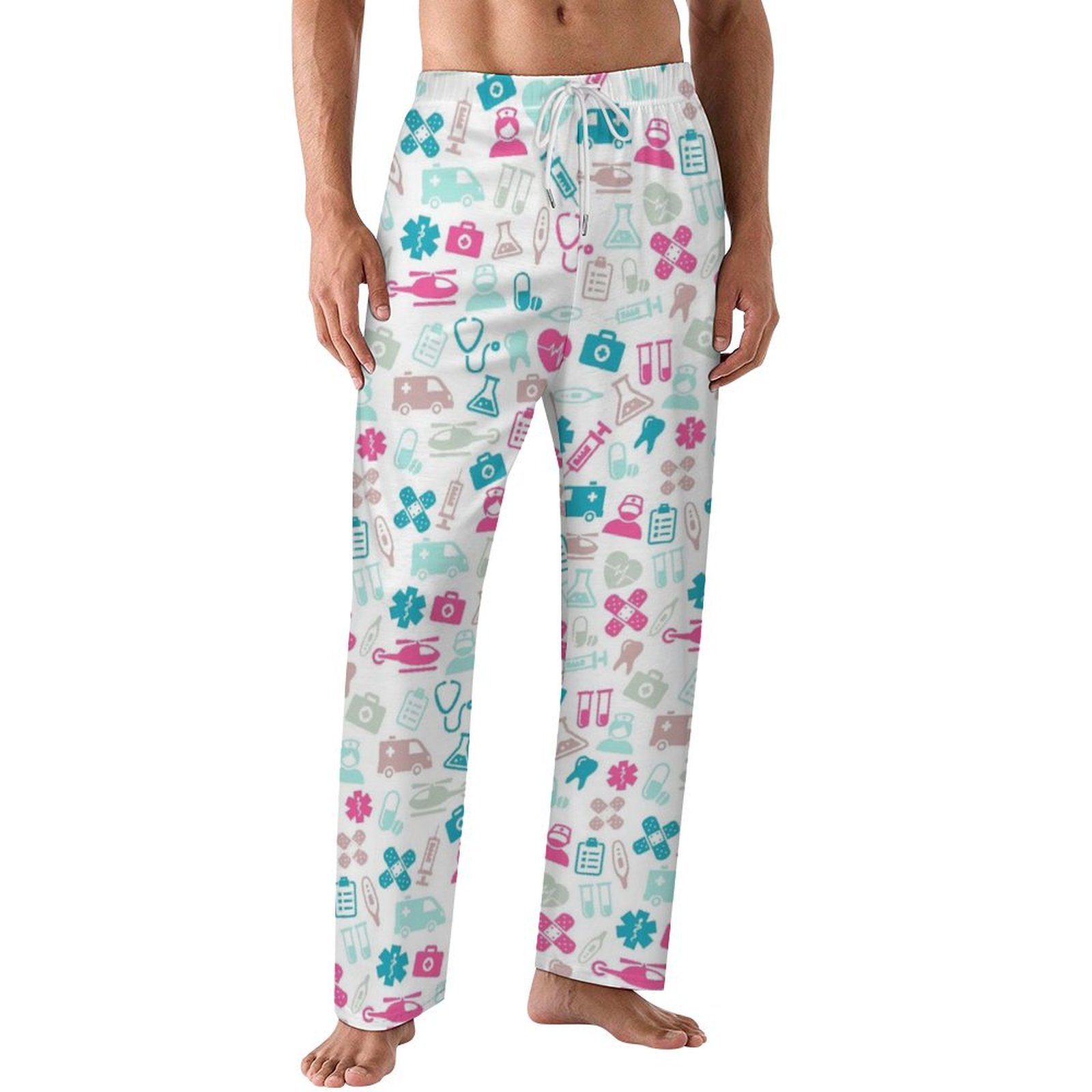 Nurse Doctor Icon Mens Pajamas Pajama Pants Mens Sleepwear Lounge Sleep ...