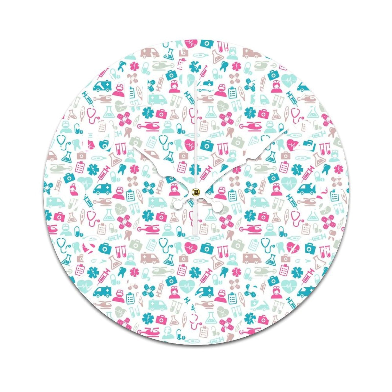 Nurse Doctor Icon Wall Clock Modern Design Clocks Wall Hanging Home ...