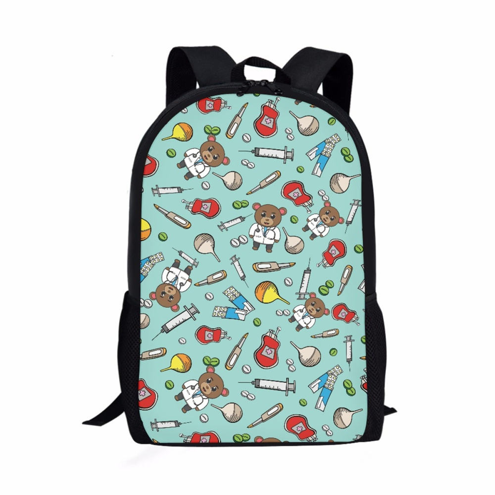 Nurse Doctor Printing Backpacks Bags 's s Cute Student's Book Bag ...