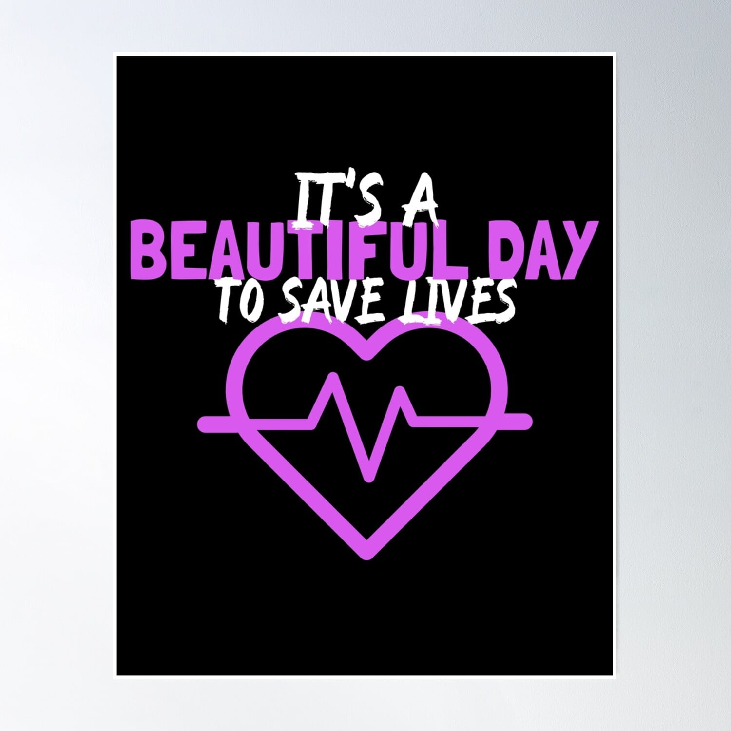 Nurse Doctor Save Life Hospital Poster Wall Art, Modern Wall Decor ...