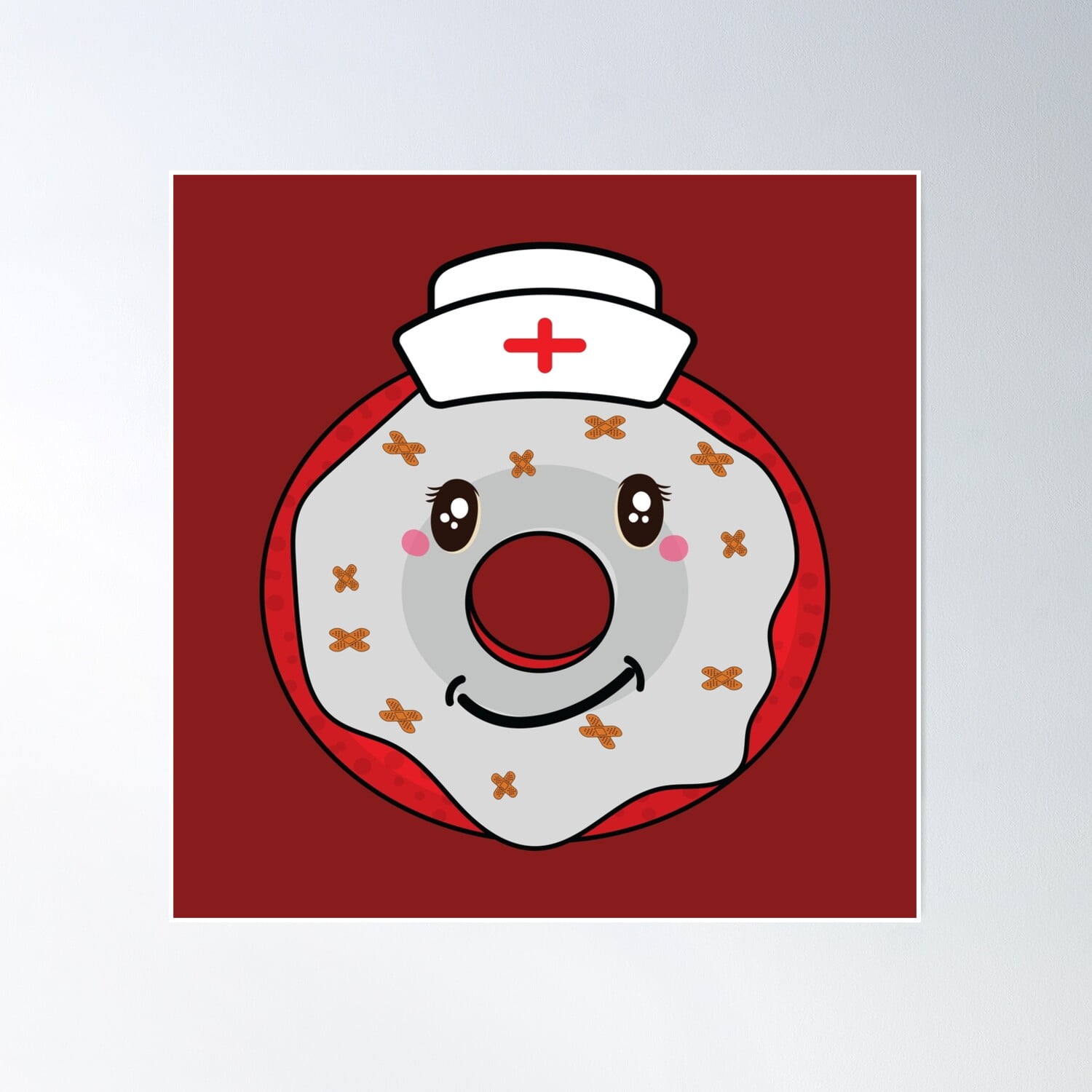 Nurse Donut,National Nurses Day Poster Wall Art, Modern Wall Decor ...
