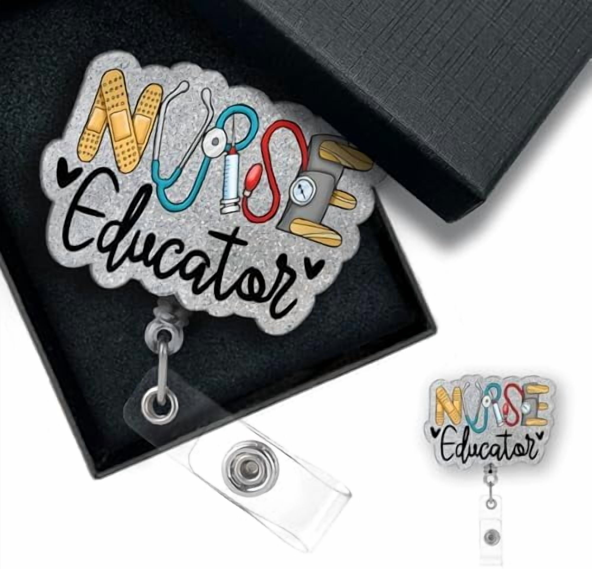 Nurse Educator Funny Nurses Badge Reel with Alligator Clip, Gifts for ...