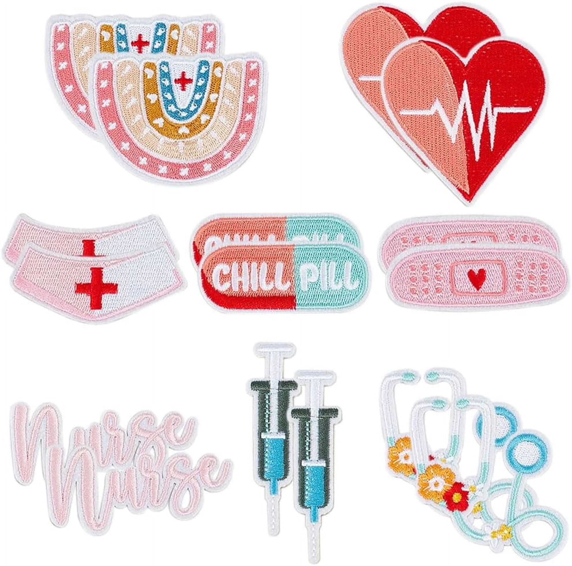 Nurse Embroidered Patches Adhesive Cute Cartoon Doctor Medical Nursing ...