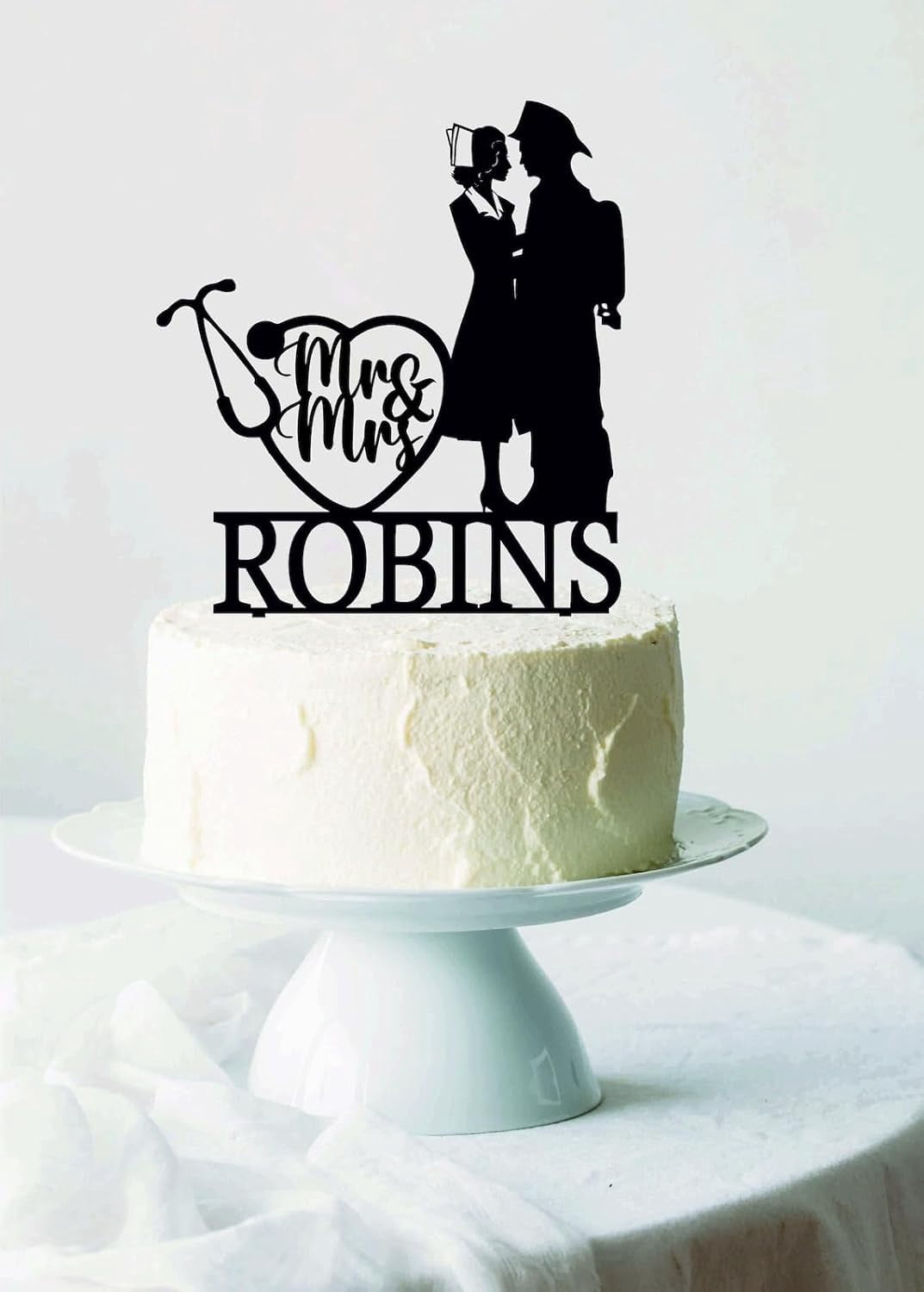 Nurse And Fireman wedding,Mr&Mrs,Firefighter Cake Topper,Nurse and ...