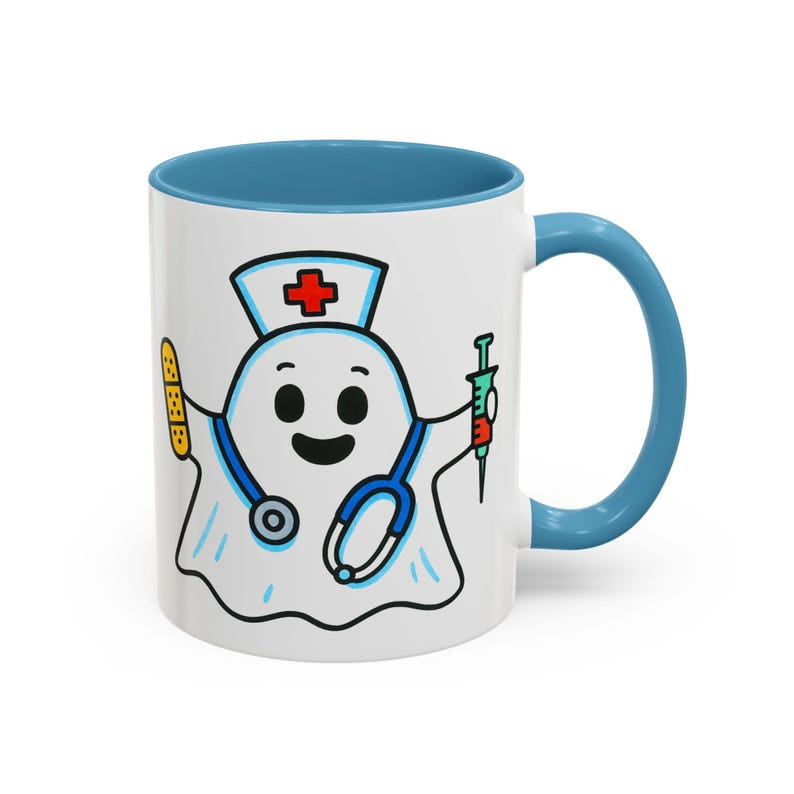 Nurse Ghost Mug Cute Halloween MediC1Al Coffee Cup, Nurse Appreciation ...