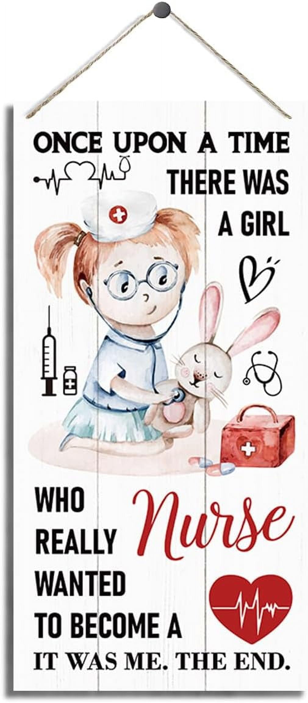 Nurse Gift Farmhouse Wood Hanging Sign, Inspirational Nurse Decor for ...