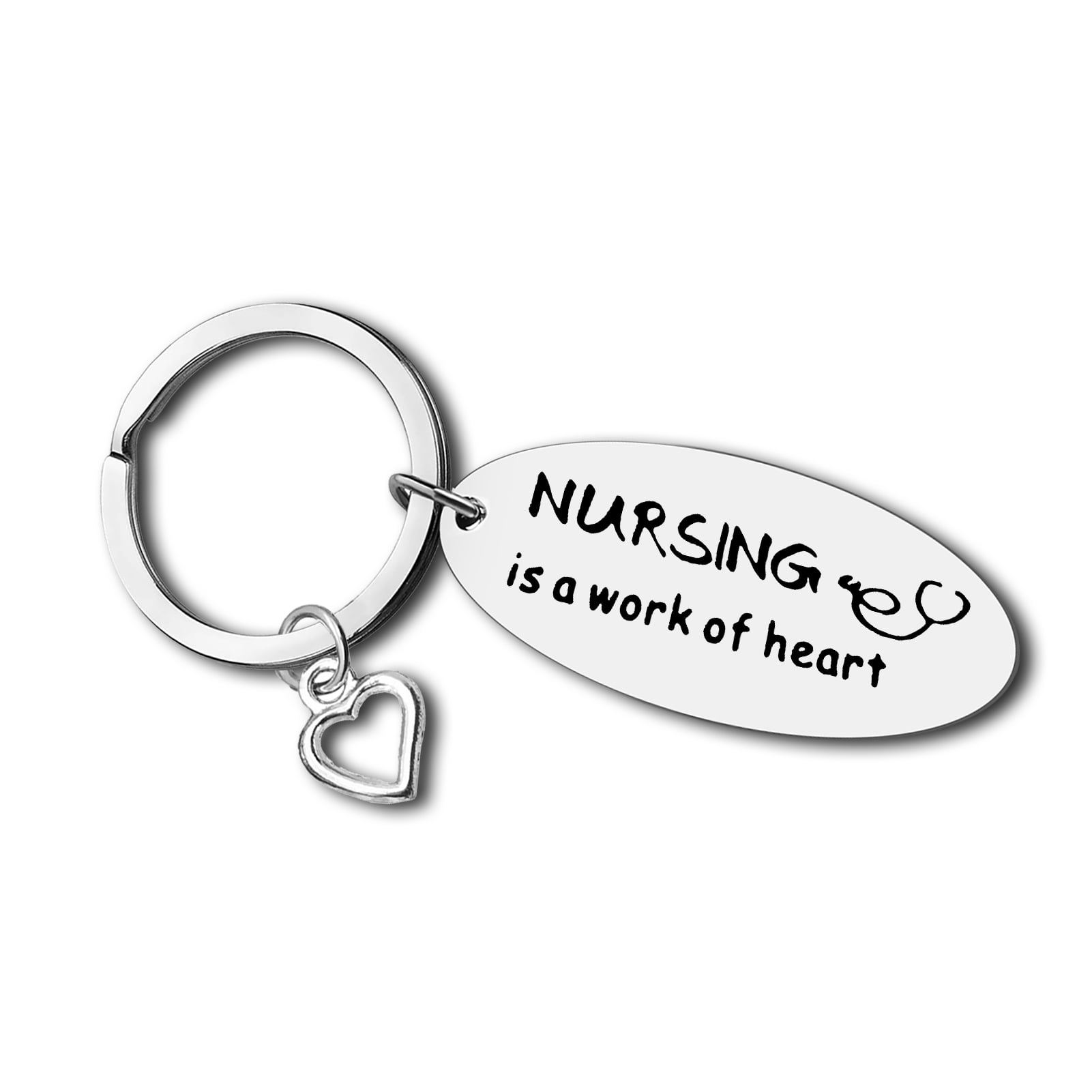 Nurse Gift Nursing Keychain for Women Men Nursing is A Work of Heart ...