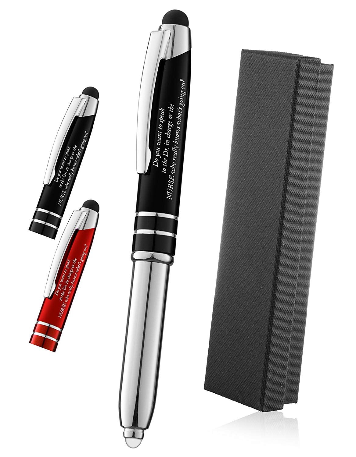Nurse Gift Pen With Engraved Messaged - 3-In-1 Metal Ballpoint Pen ...