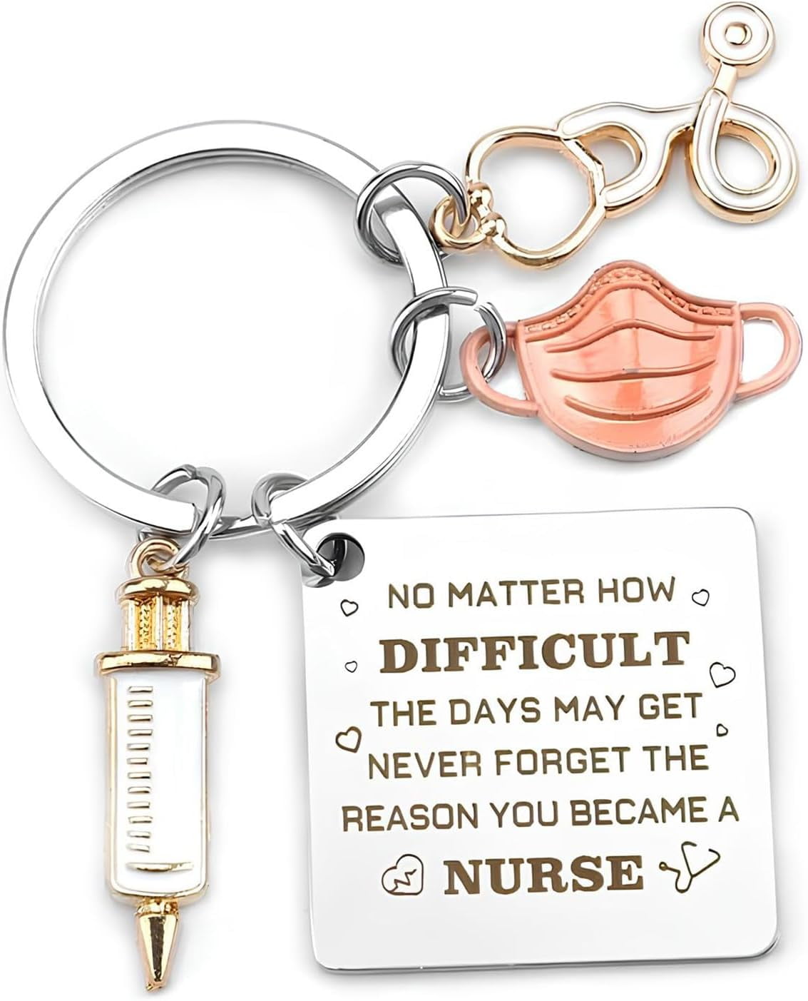 Nurse Gifts For Women Keychains, Stainless Steel Keychains with Nurse ...