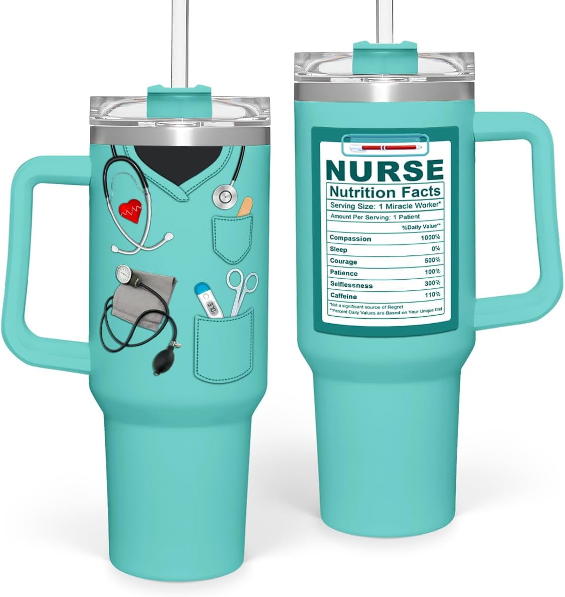 Nurse Gifts for Women 40oz Stainless Steel Insulated Tumbler with ...