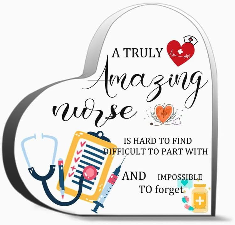 Nurse Gifts For Women Acrylic Heart Keepsake Nurse Week Day ...