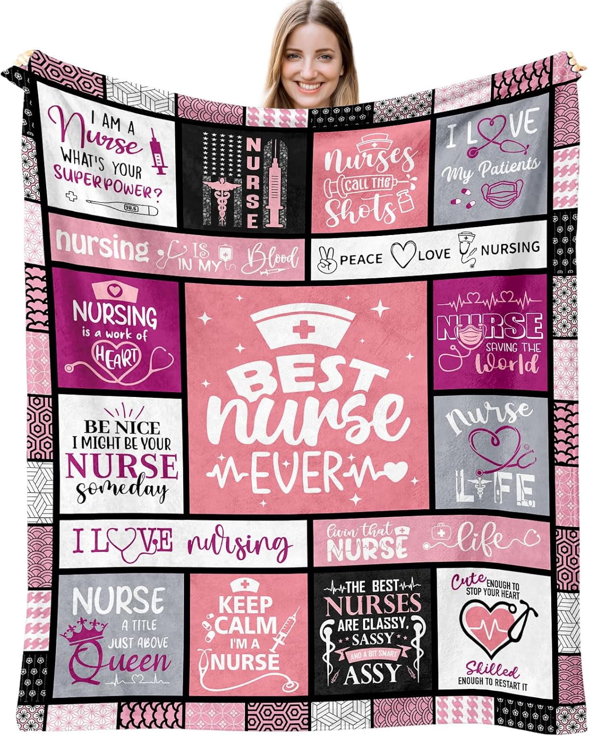 Nurse Gifts for Women Blanket 60"x 50", Nurse Practitioner/RN/LPN Gifts ...