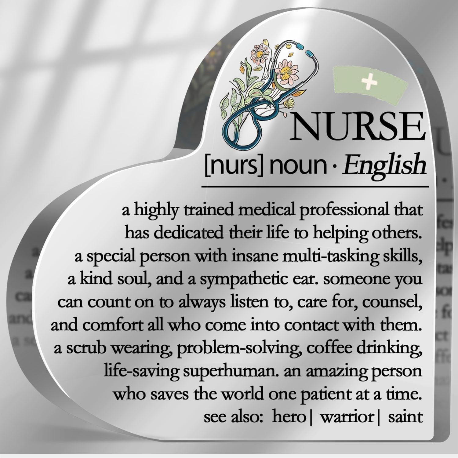 Nurse Gifts for Women Men, Nurse Definition Plaque, Nursing ...