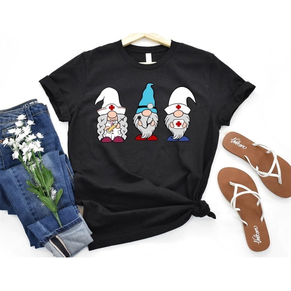 Nurse Gnome Shirt Funny Nursing School Tee - Walmart.com
