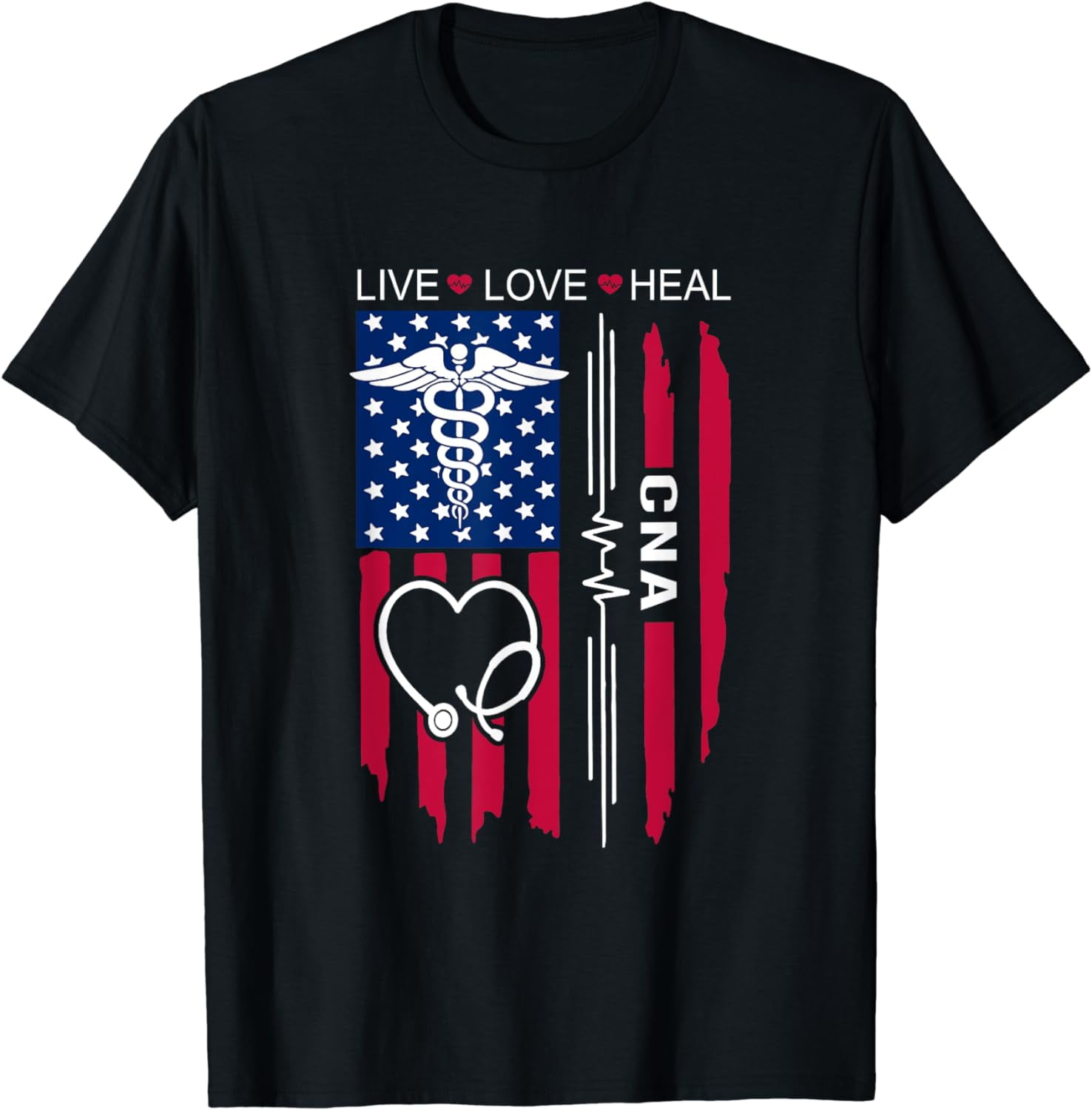 Nurse Graduation, Nurse Week, CNA Nurse US Flag, CNA T-Shirt - Walmart.com