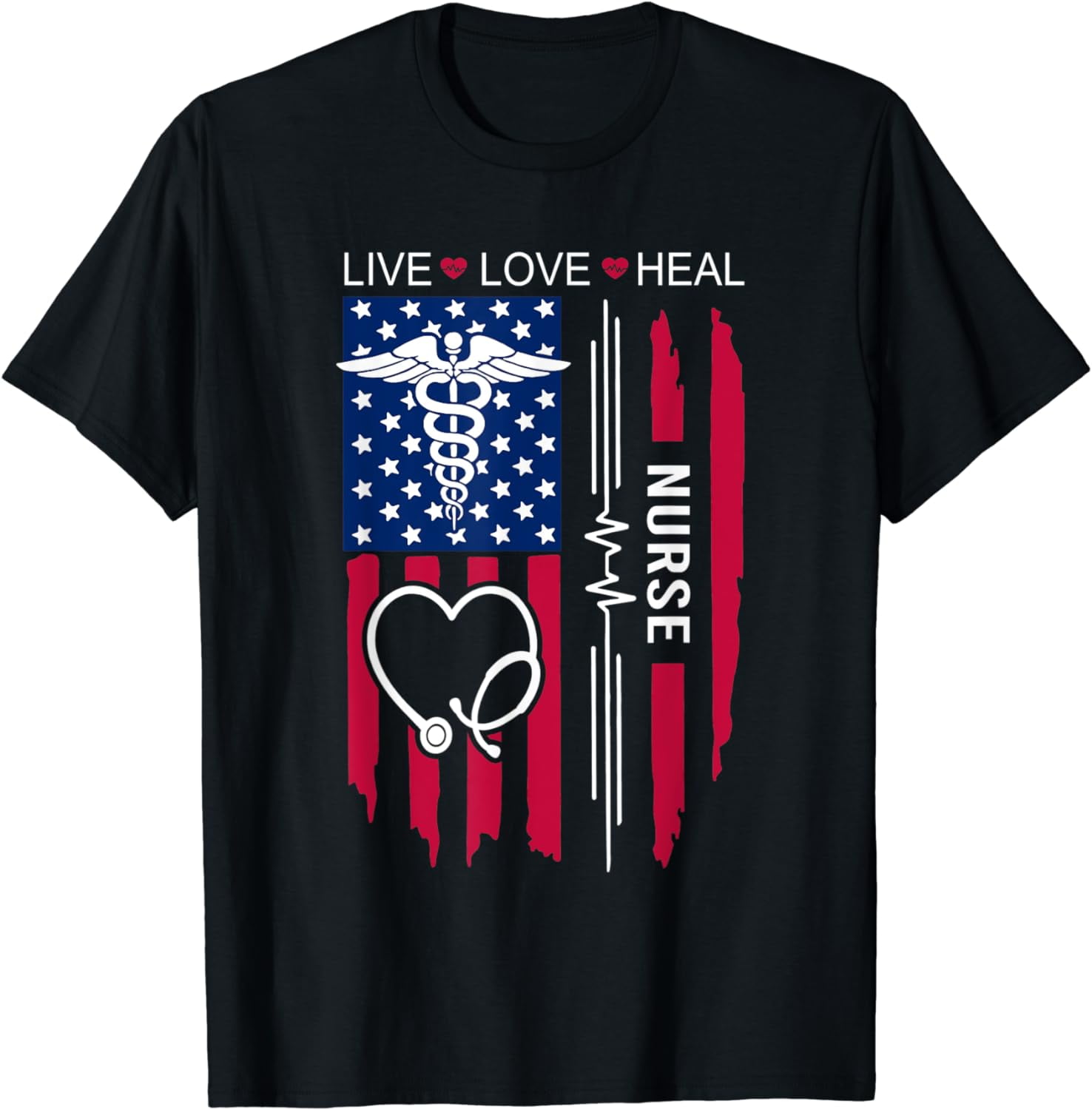 Nurse Graduation, Nurse Week, Nursing School, Nurse US Flag T-Shirt ...