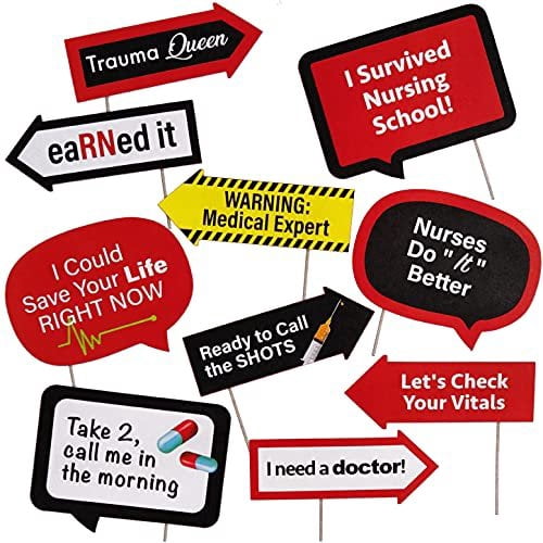 Nurse Graduation Photo Booth Props - Medical Heroes Nursing School ...
