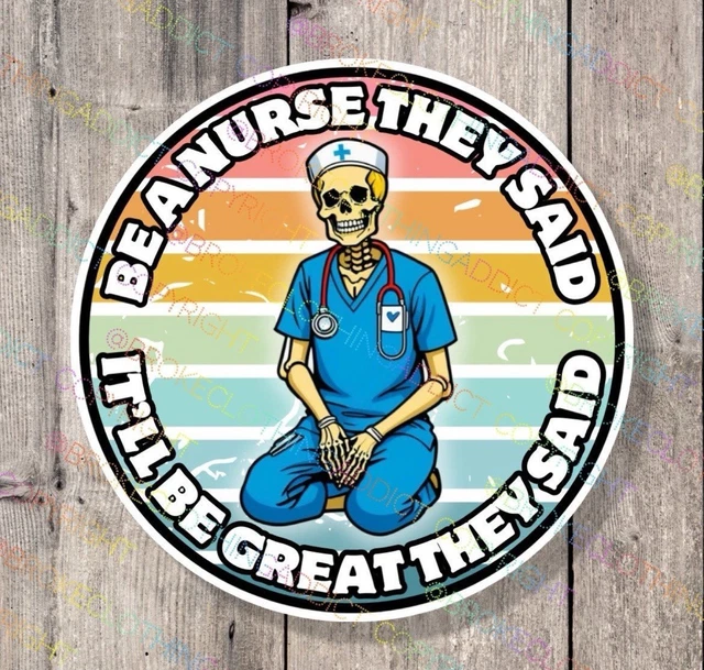 Nurse Healthcare Medical Vinyl Sticker Laptop Sticker Water Bottle ...