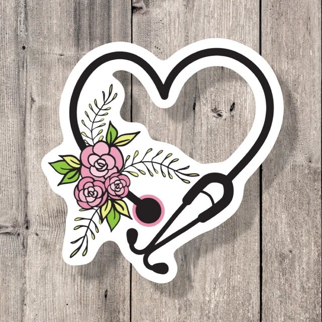 Nurse Healthcare Medical Vinyl Sticker Laptop Sticker Water Bottle ...