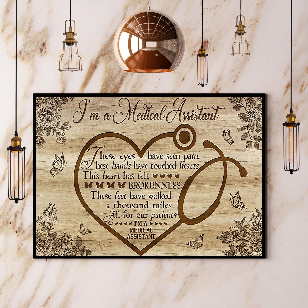 Nurse Heart I'M A Medical Assistant Paper Poster No Frame Matte Wall ...