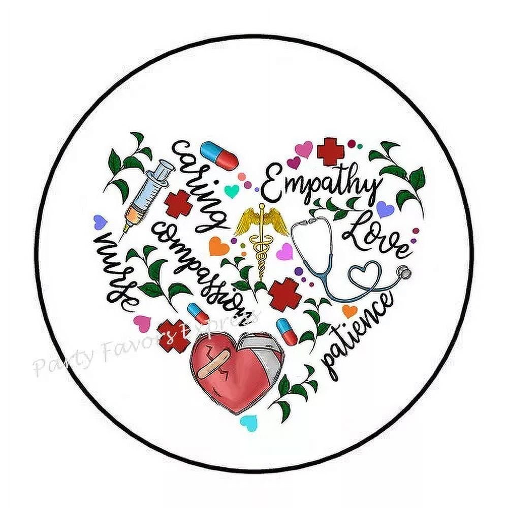 Nurse Heart Sticker Party Favors Sticker Envelope Seals Labels Stickers ...
