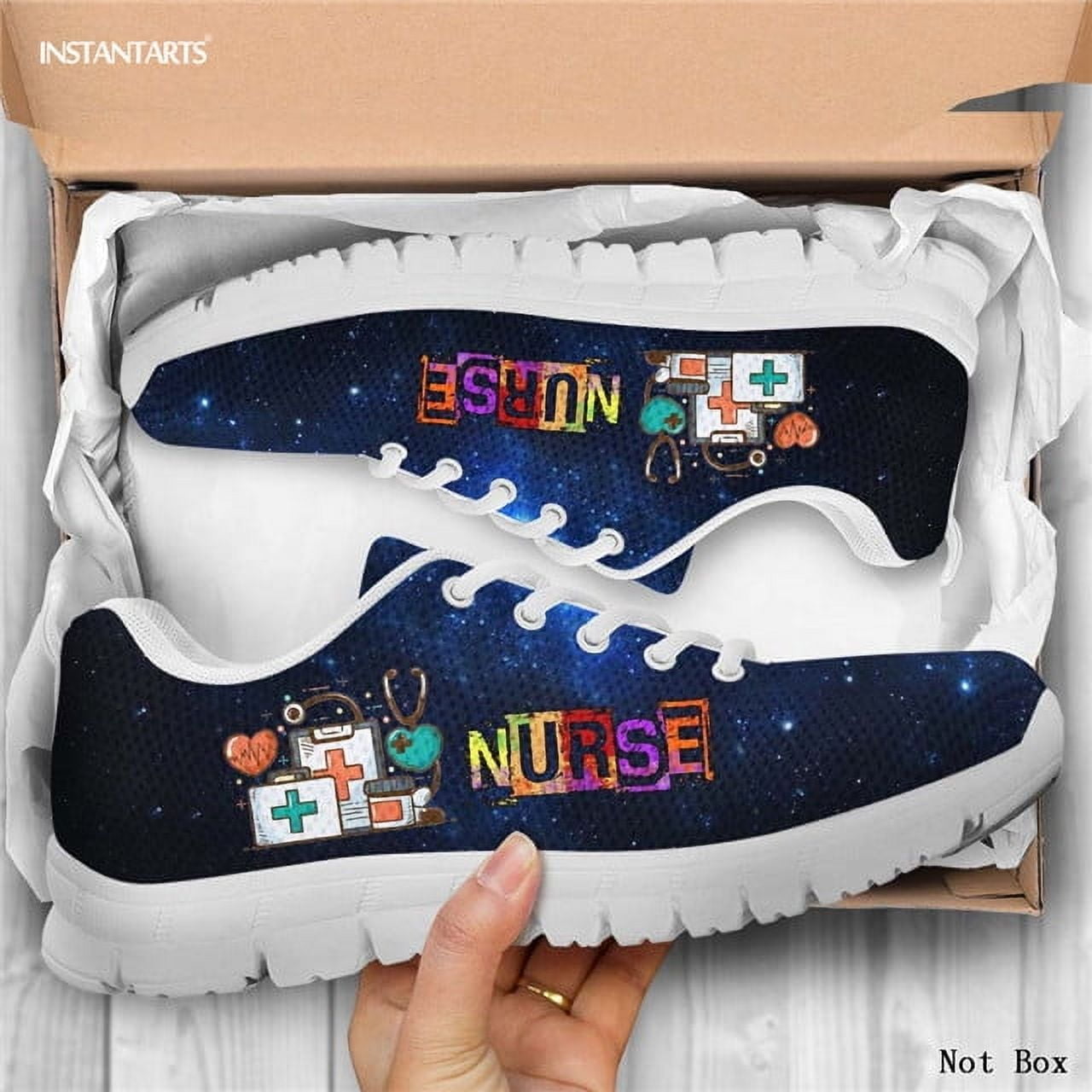 Nurse Hospital Care Print Sneakers Women 2024 Woman Flats Designer ...