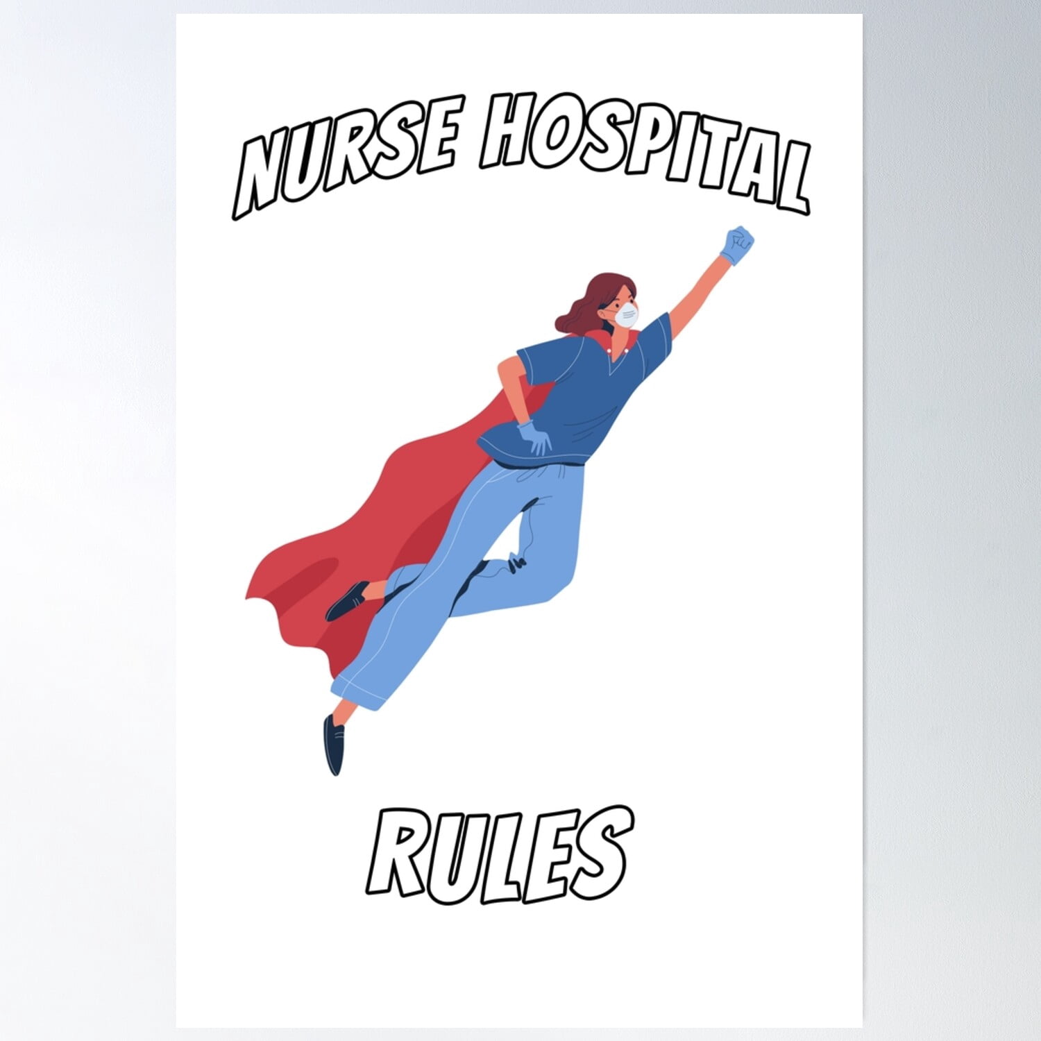 Nurse Hospital Rules-International Doctors Day Poster Wall Art, Modern ...