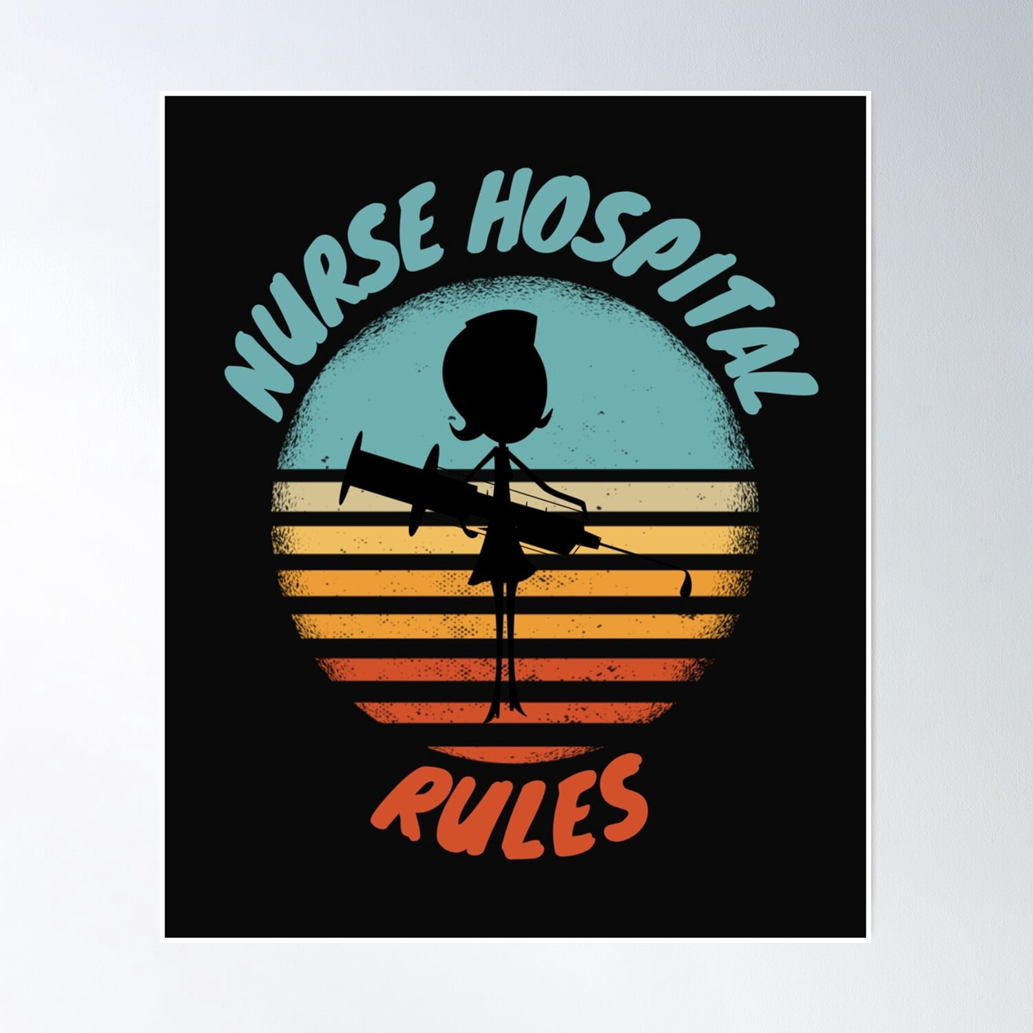 Nurse Hospital Rules Poster Wall Art, Modern Wall Decor, 12x18 UNFRAMED ...