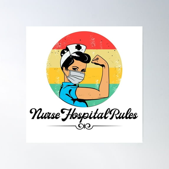 Nurse Hospital Rules Poster Wall Art, Modern Wall Decor, 12x18 UNFRAMED ...