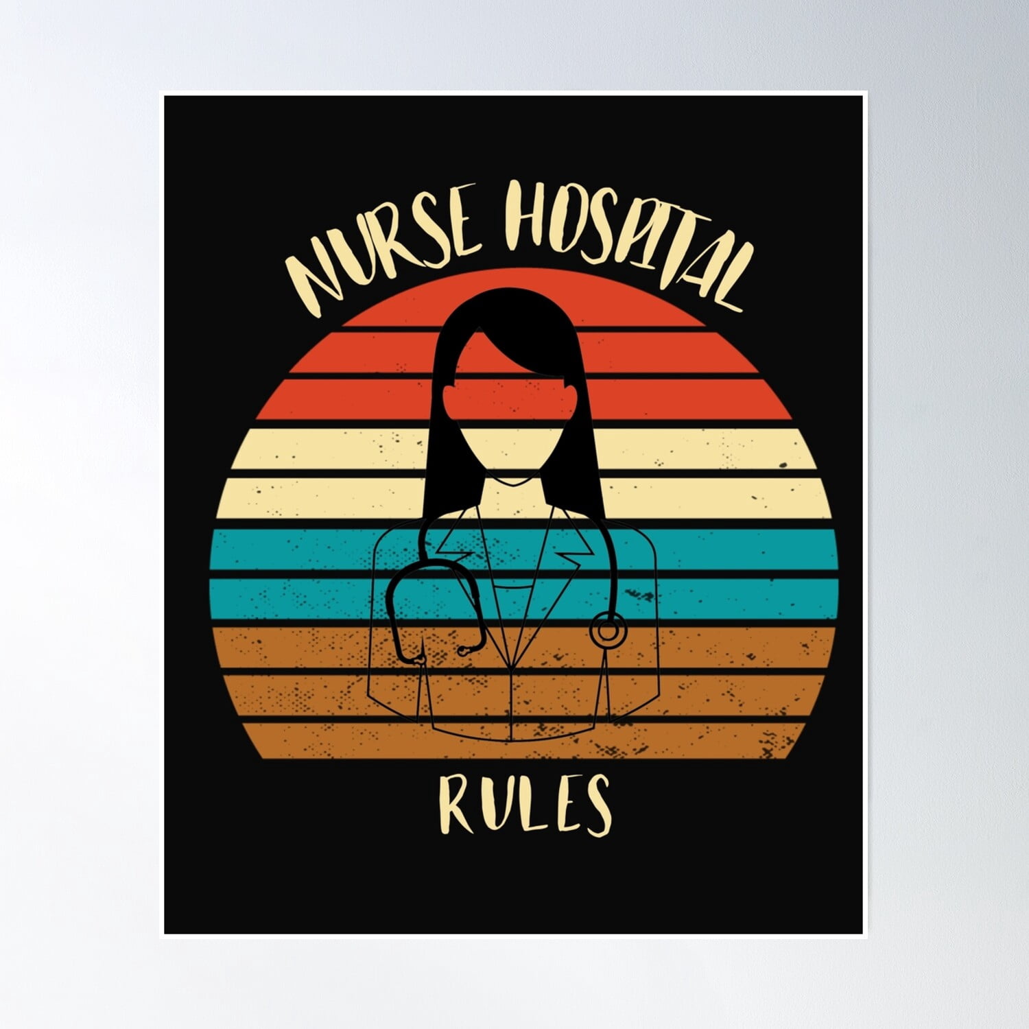 Nurse Hospital Rules Poster Wall Art, Modern Wall Decor, 16x24 UNFRAMED ...