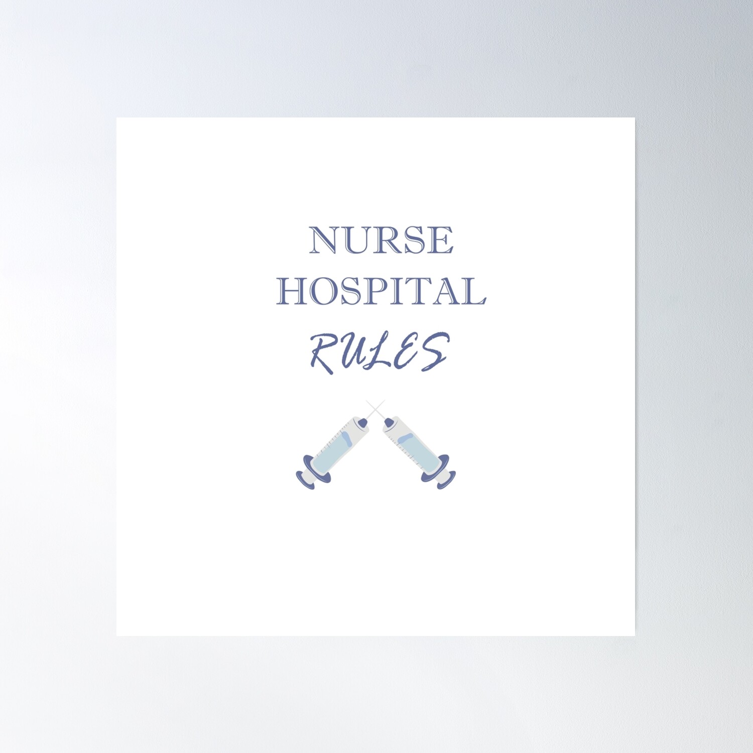 Nurse Hospital Rules Poster Wall Art, Modern Wall Decor, 24x24 UNFRAMED ...
