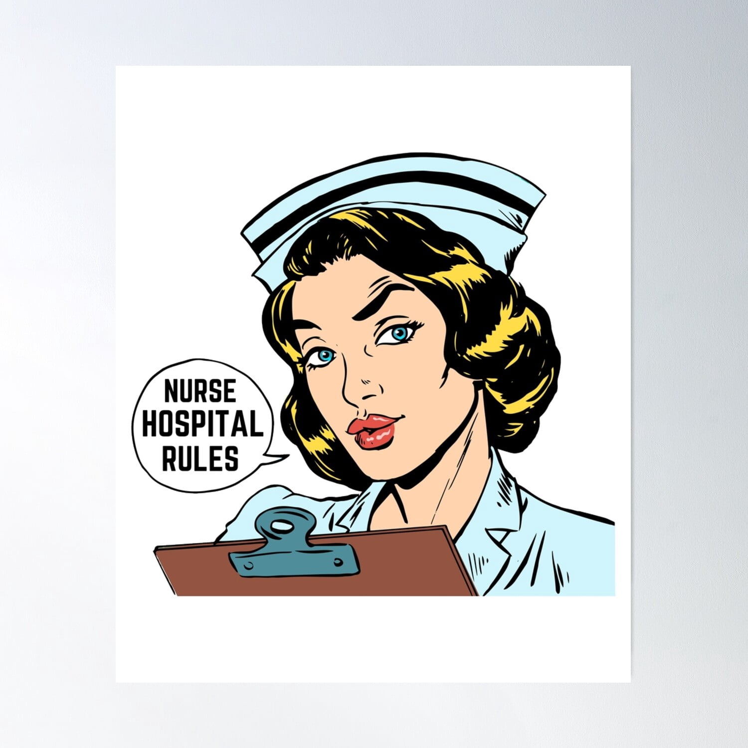 Nurse Hospital Rules Poster Wall Art, Modern Wall Decor, 8x12 UNFRAMED ...
