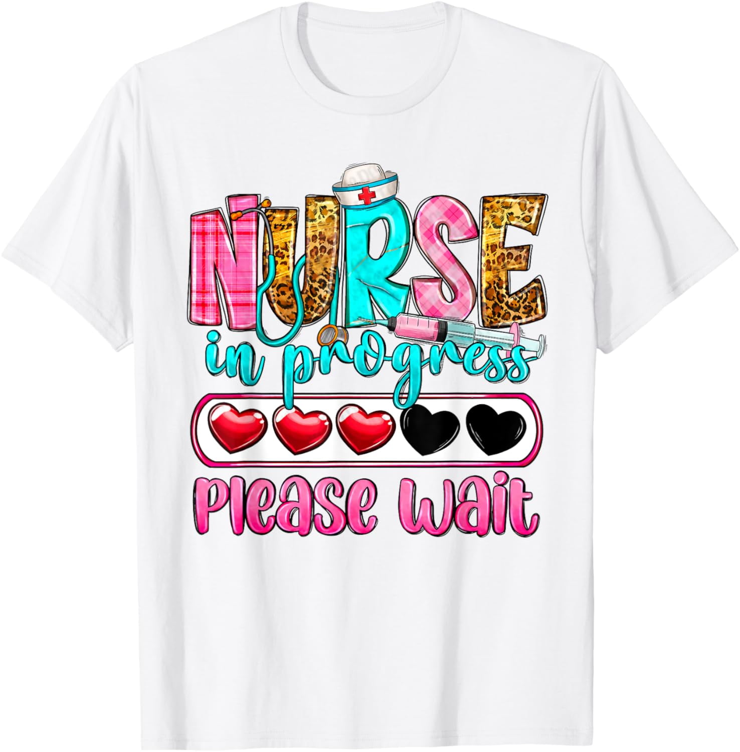 Nurse In Progress Please Wait Nursing School Future Nurses T-Shirt ...