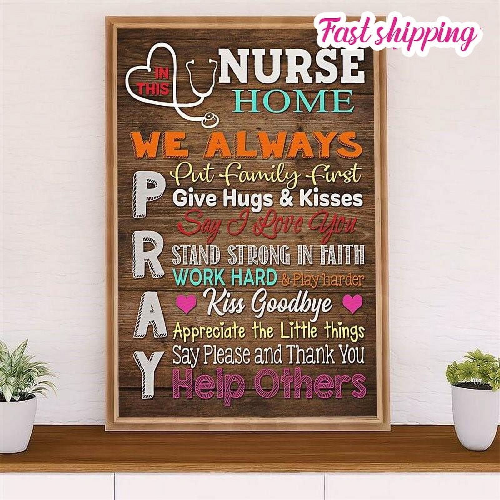 Nurse In This Nurse Home Woman Nurse Female Nursing poster Wall Art ...