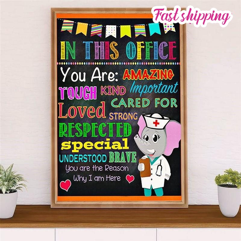 Nurse In This Office Woman Nurse Female Nursing poster Wall Art ...