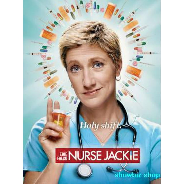 Nurse Jackie Tv Poster Edie Falco 12x16 Print on Metal Sign 12in x 16in Square Adults Best ...