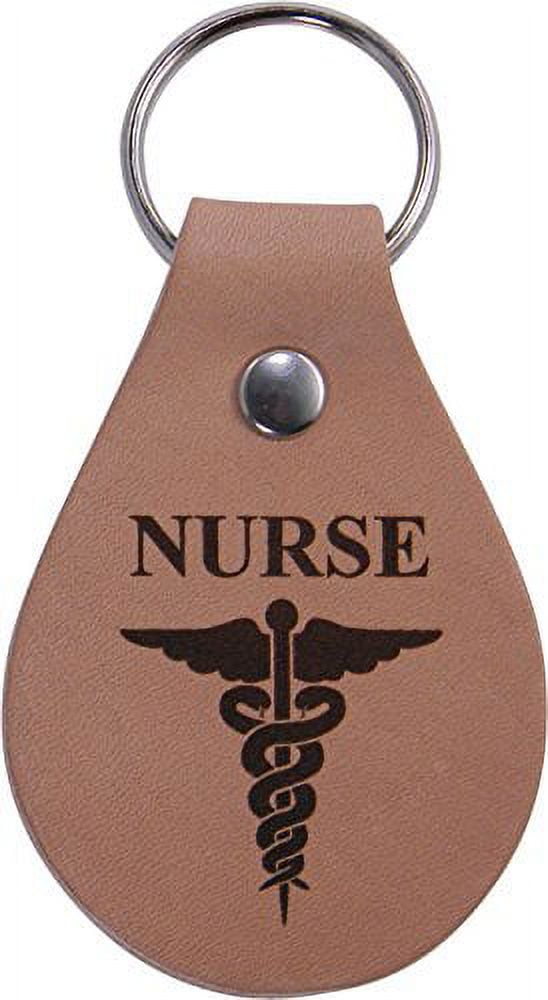 Nurse Leather Key Chain - Great Gift for a CNA, RN, LPN Nurse, Nursing ...