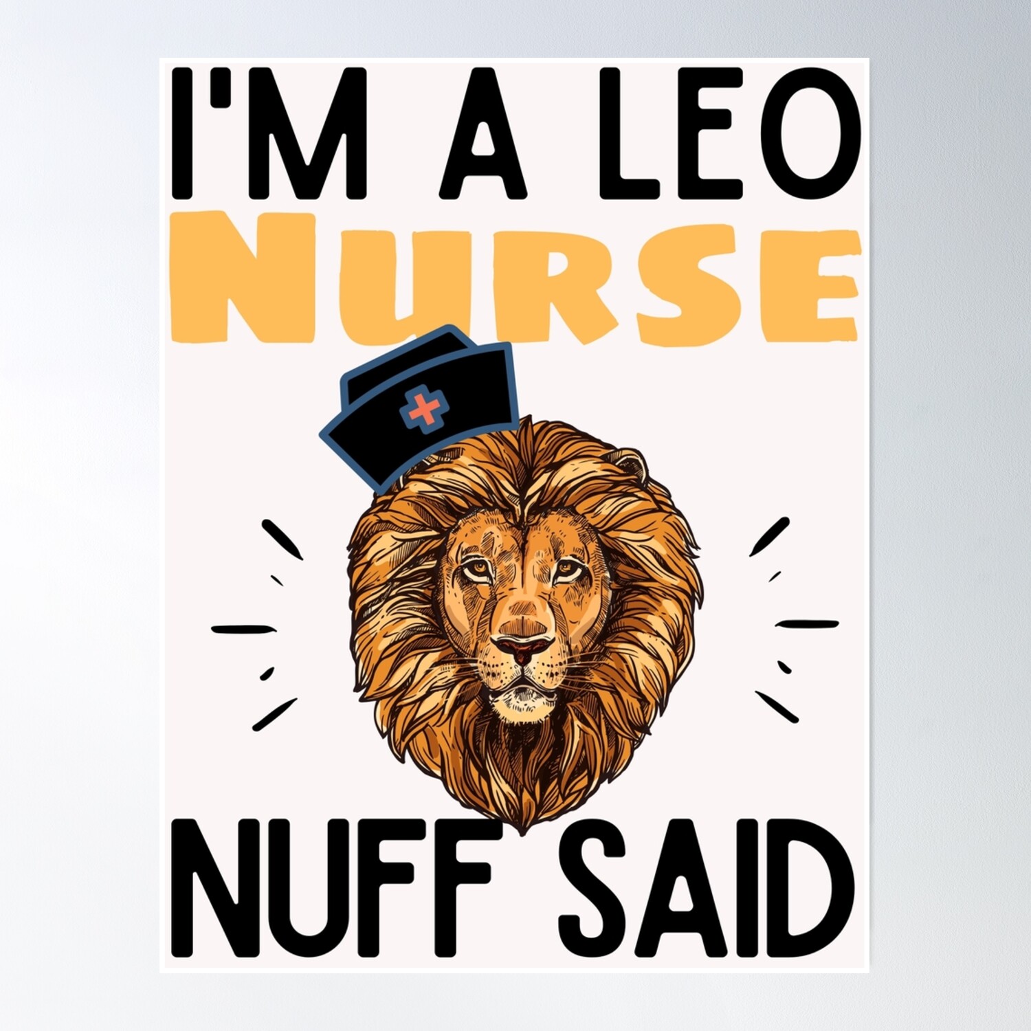 Nurse Leo Zodiac Sign Gift - July August Nurse Poster Wall Art, Modern ...