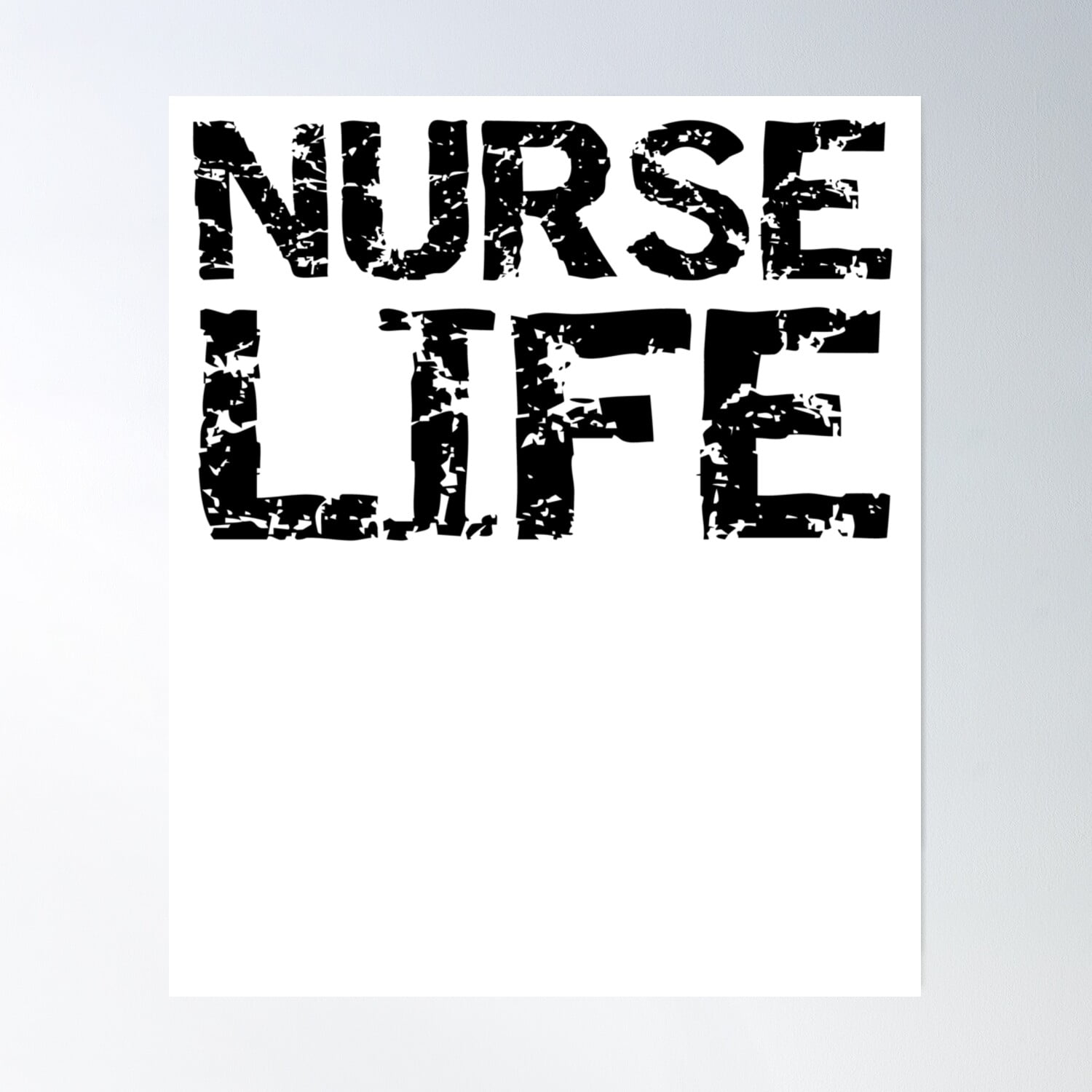 Nurse Life Bold Nursing Gift Poster Wall Art, Modern Wall Decor, 8x12 ...